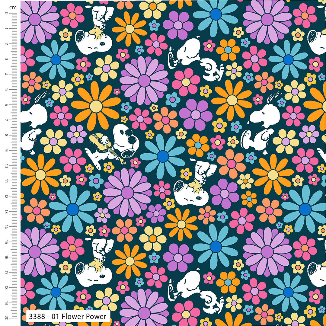 Snoopy Groovin’ – Peanuts – Cotton Prints (3388) – Visage Textiles ...