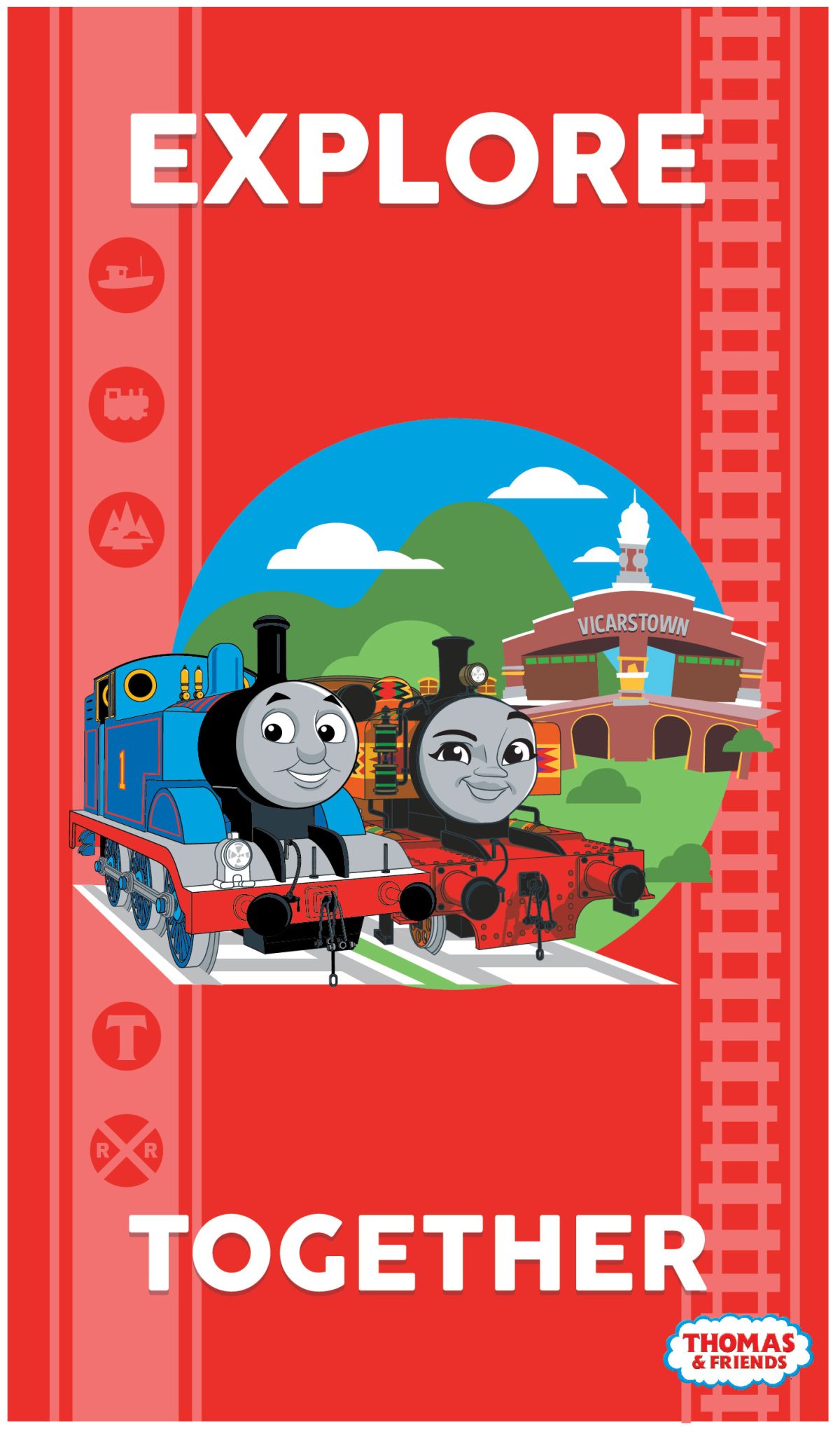 Explore Together – Thomas & Friends – Cotton Panel (2714) – Visage ...